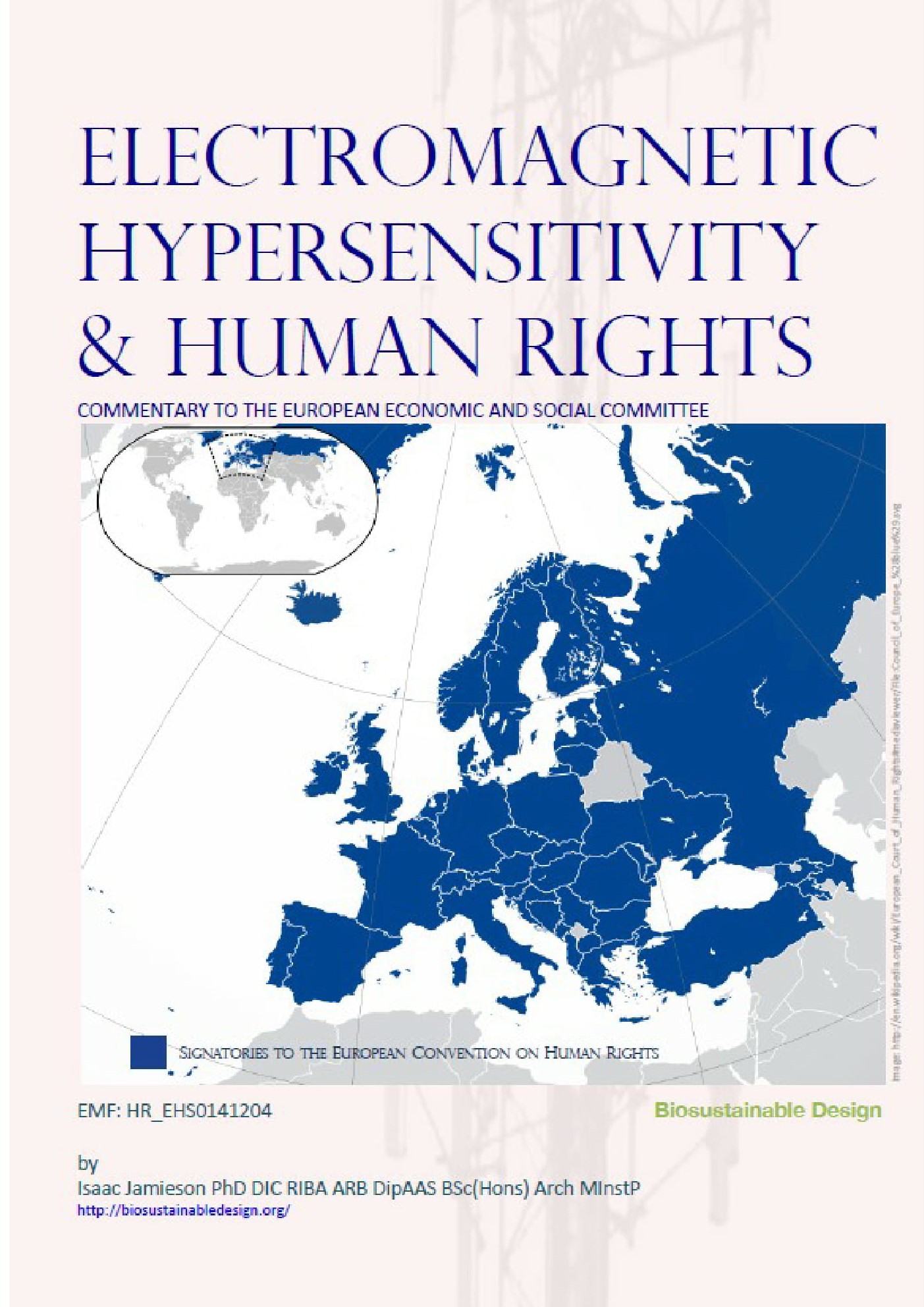 EHS & Human Rights – Dr Isaac Jamieson 2014 | Electromagnetic Sense Ireland